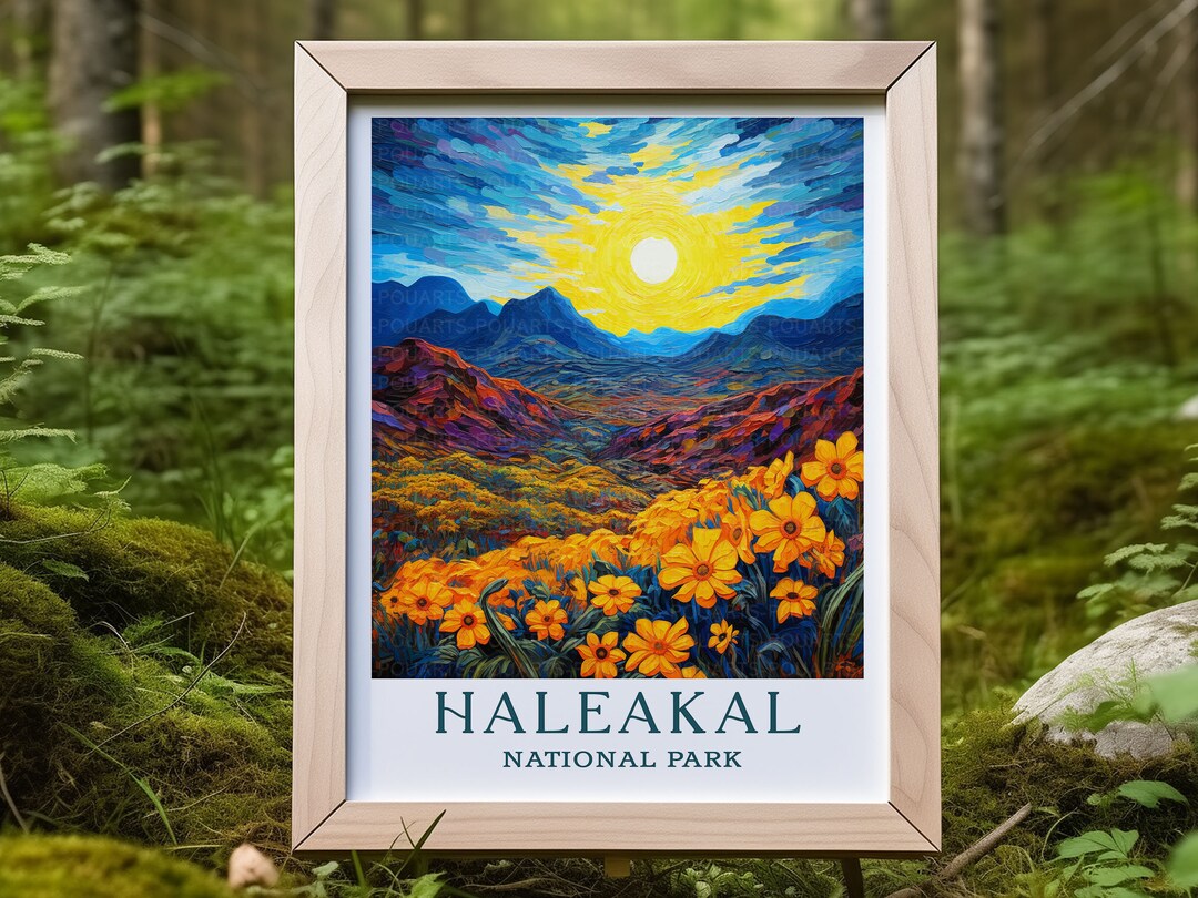 Haleakal National Park Travel Poster Immerse Yourself in Masterpiece ...