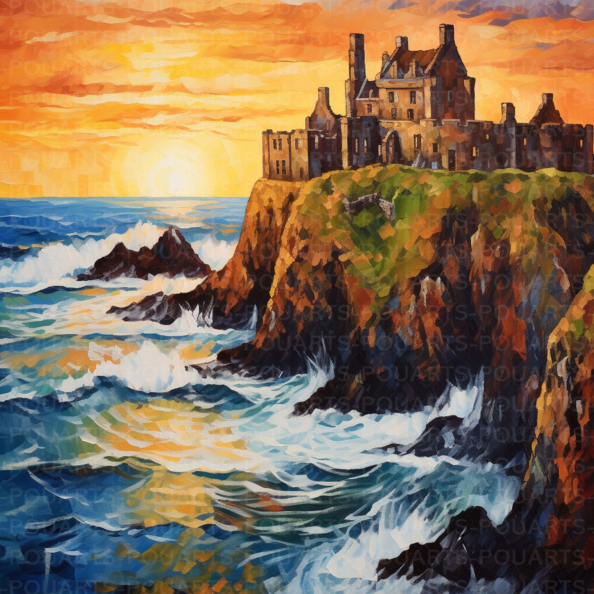 Dunluce Castle County Antrim Travel Poster Immerse Yourself in ...