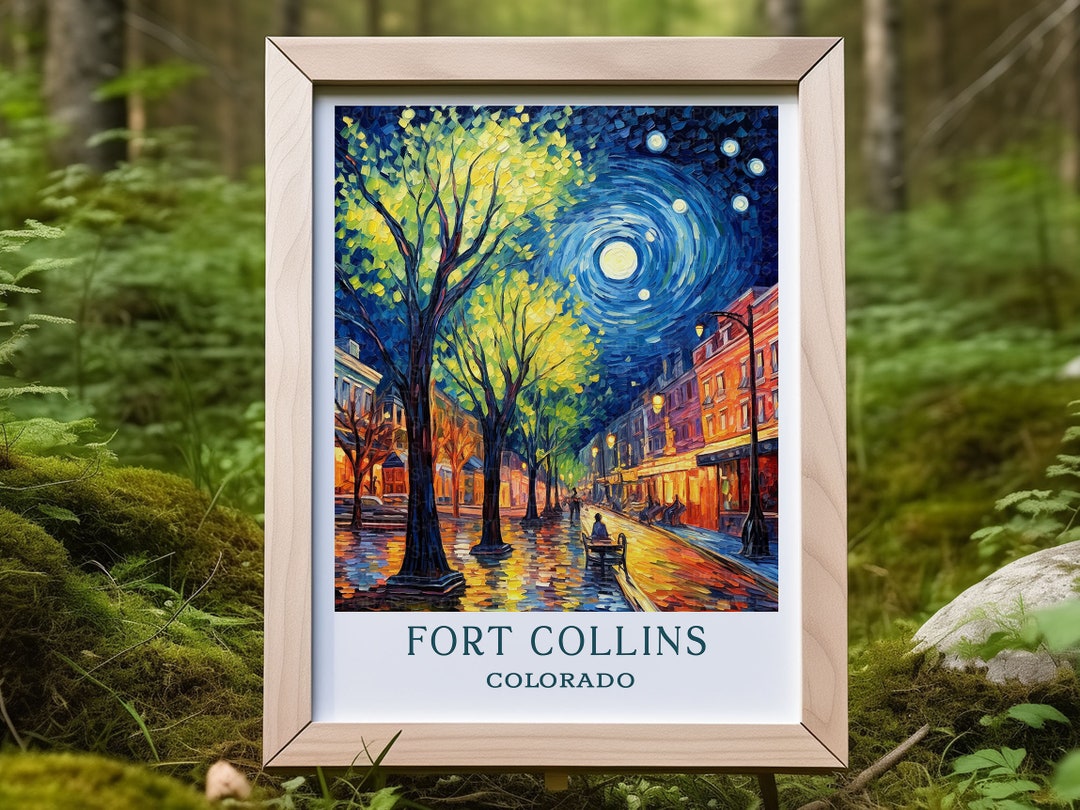Fort Collins Colorado Travel Poster Immerse Yourself in Masterpiece ...