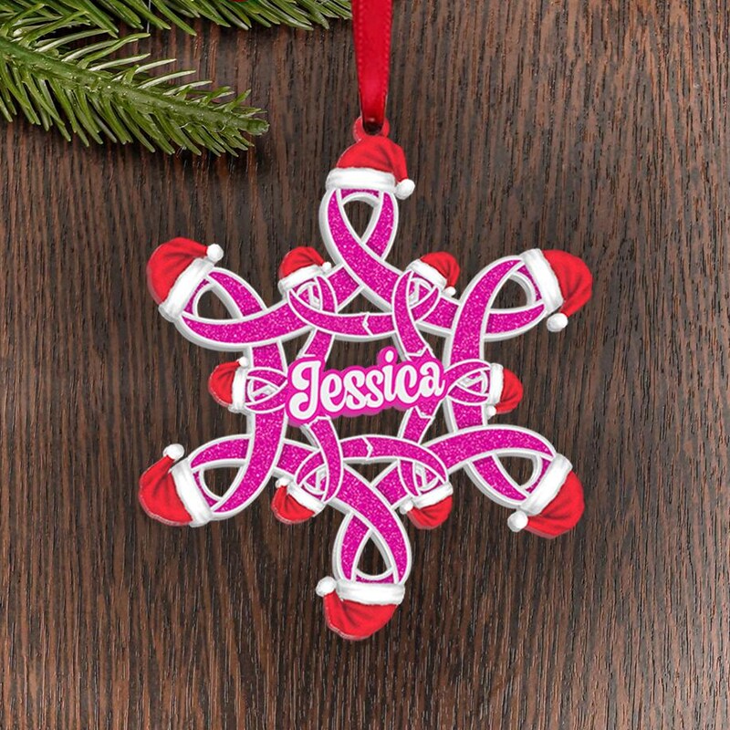 Breast Cancer Ornament - Etsy