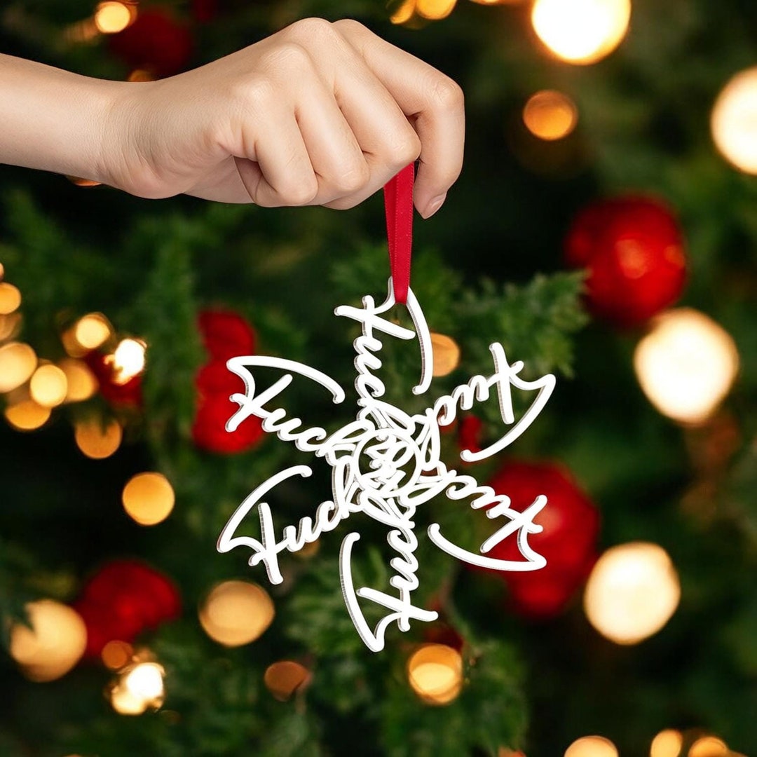 Fuckflake Ornament, Christmas Tree Prank Decoration, Funny Christmas ...