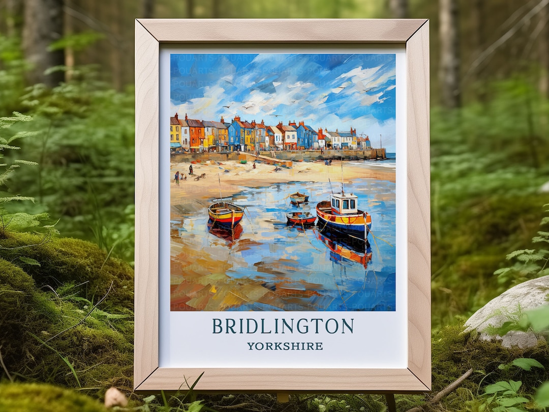 Bridlington Yorkshire Travel Poster: Van Gogh Style Wall Art - Etsy