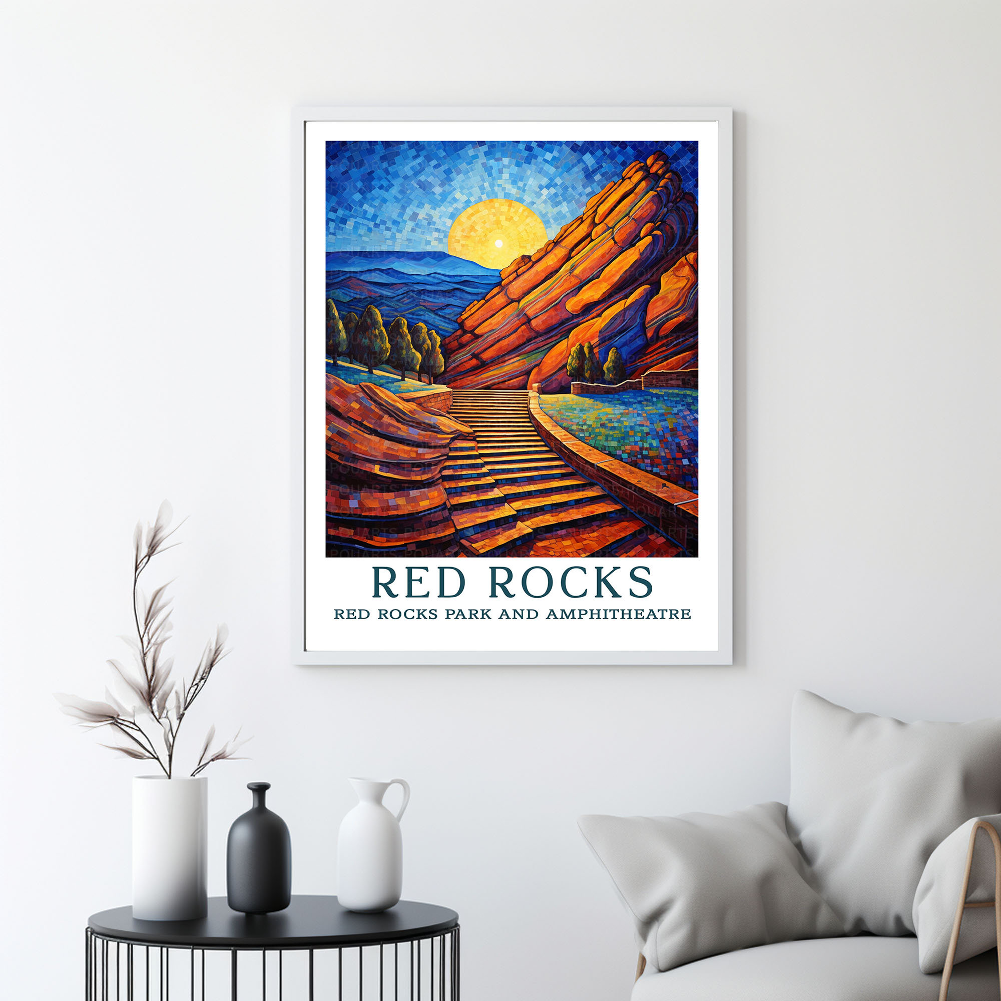 Red Rocks Red Rocks Park and Amphitheatre Travel Poster Immerse ...