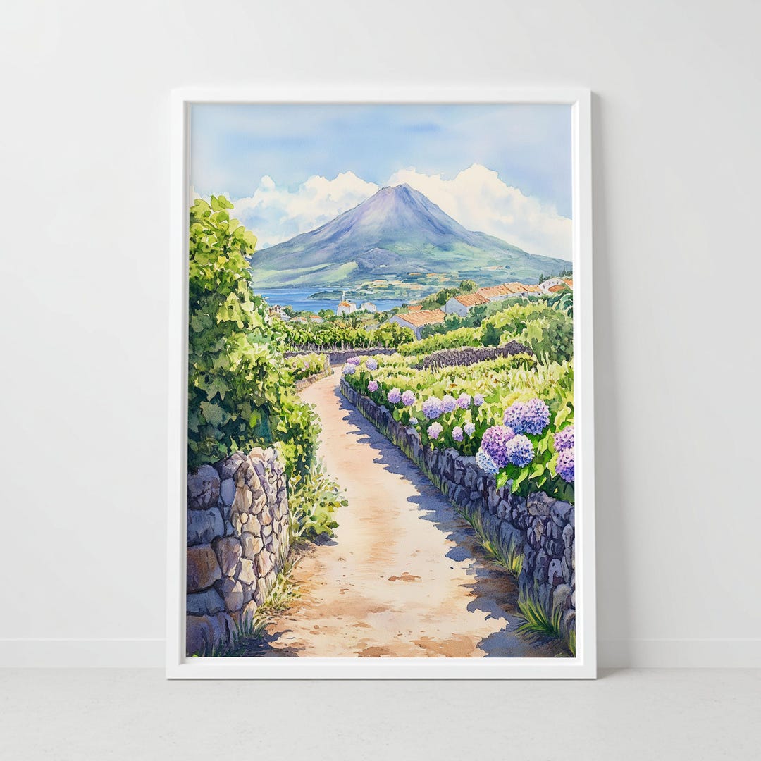 Pico Island Print Poster, Portugal Wall Art, Europe Gift, Island Poster ...