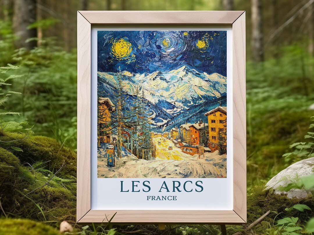 Les Arcs France Travel Poster Immerse Yourself in Masterpiece Les Arcs ...