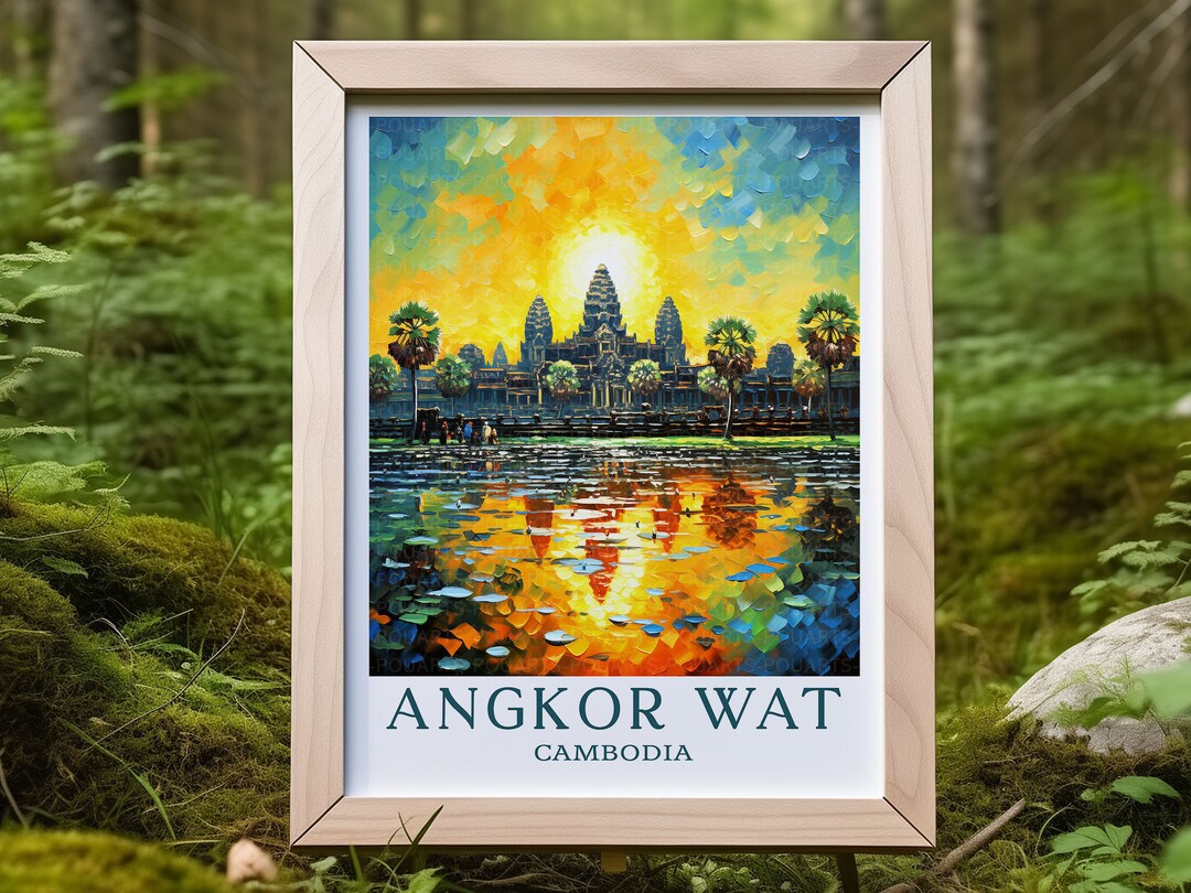 Angkor Wat Cambodia Travel Poster Immerse Yourself in Masterpiece ...