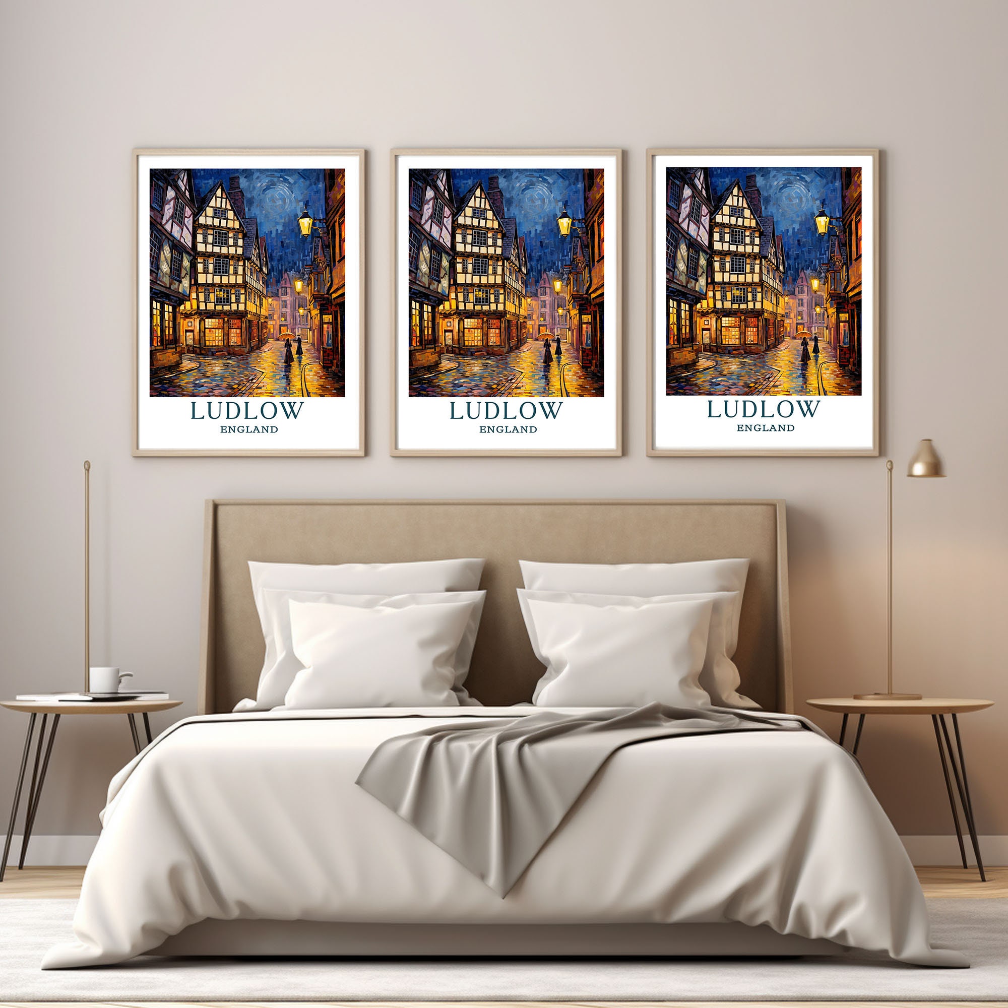 Ludlow England Travel Poster Immerse Yourself in Masterpiece Ludlow ...