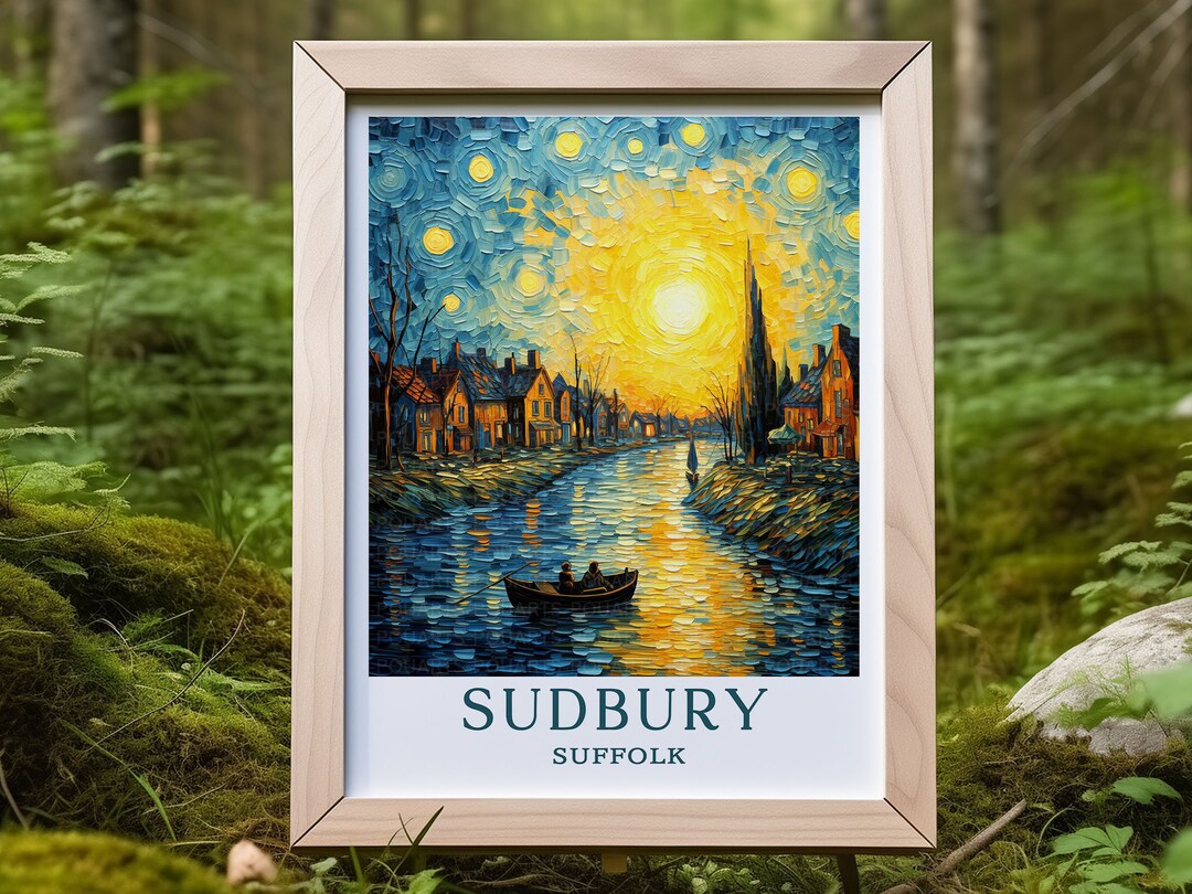Sudbury Suffolk Travel Poster Immerse Yourself in Masterpiece Sudbury ...