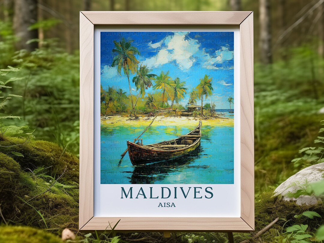 Maldives Aisa Travel Poster Immerse Yourself in Masterpiece Maldives ...