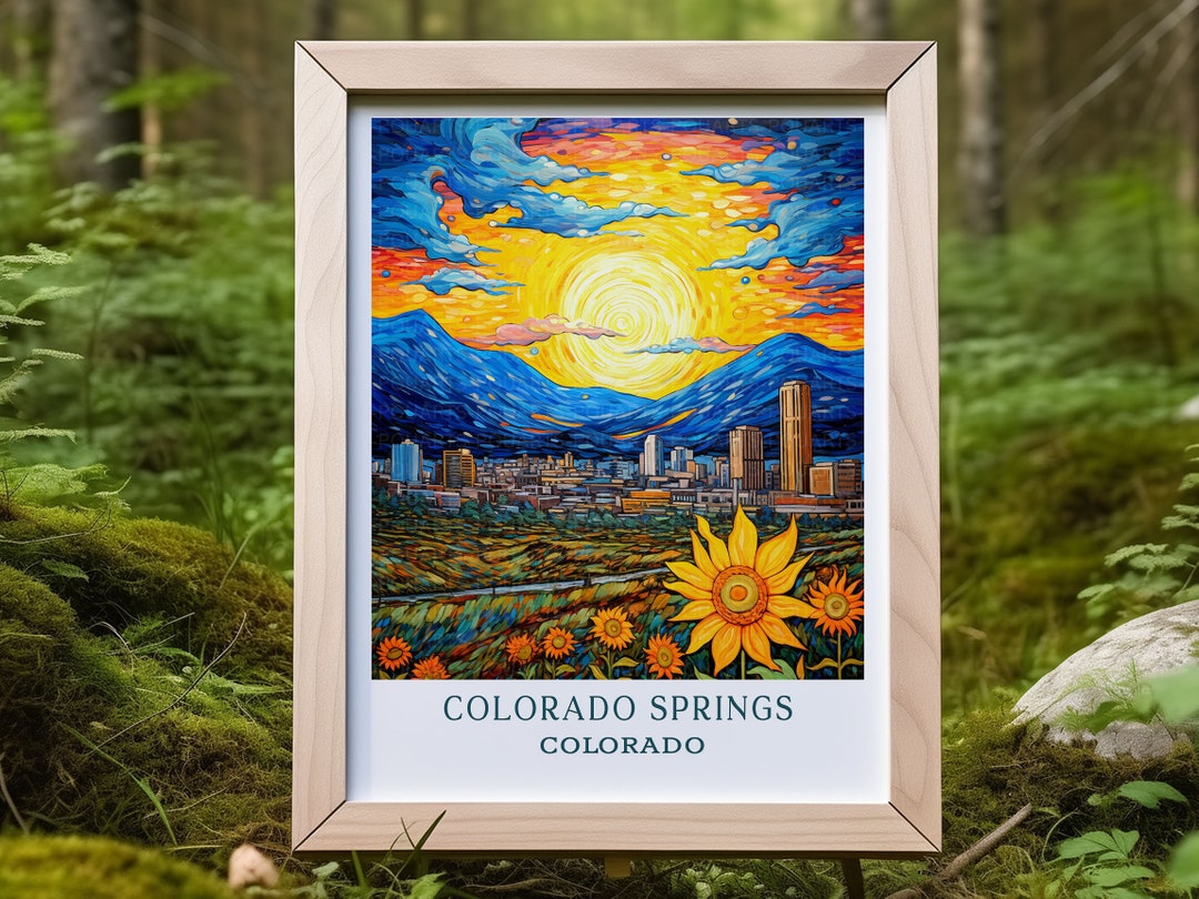 Colorado Springs Colorado Travel Poster Immerse Yourself in Masterpiece ...