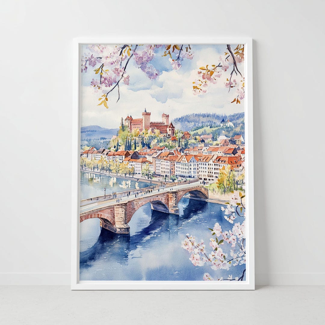 Heidelberg Print Poster, Germany Wall Art, Europe Gift, City Poster ...