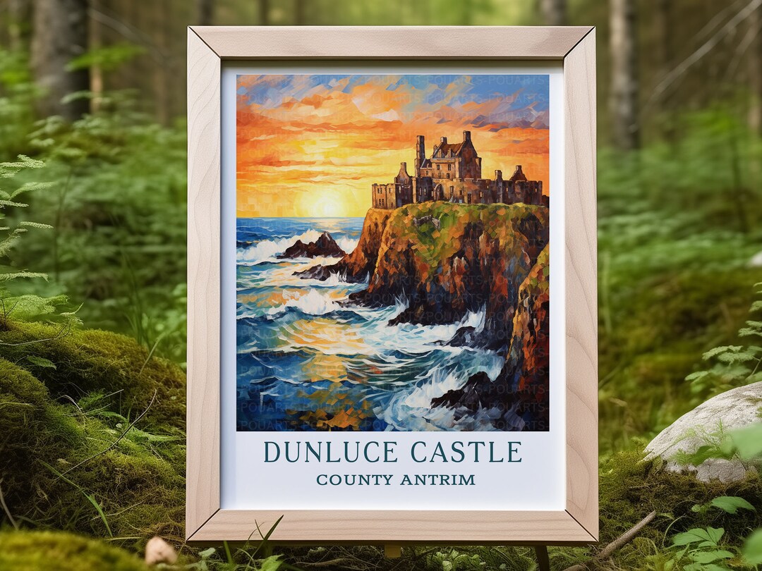 Dunluce Castle Art Print: County Antrim Travel Poster - Etsy