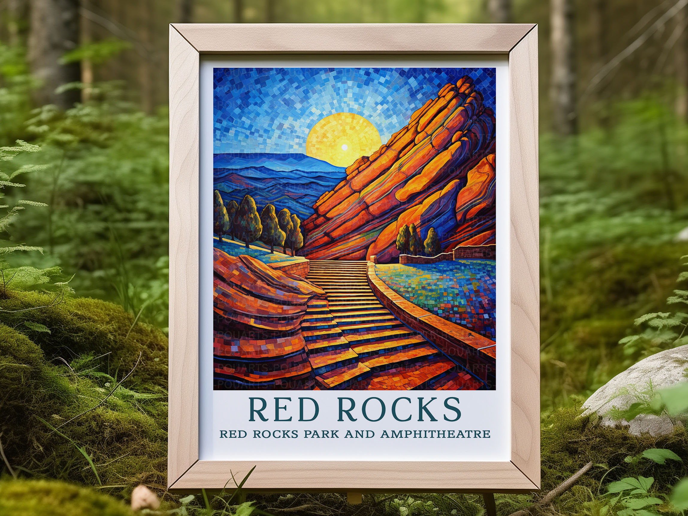 Red Rocks Red Rocks Park and Amphitheatre Travel Poster Immerse ...