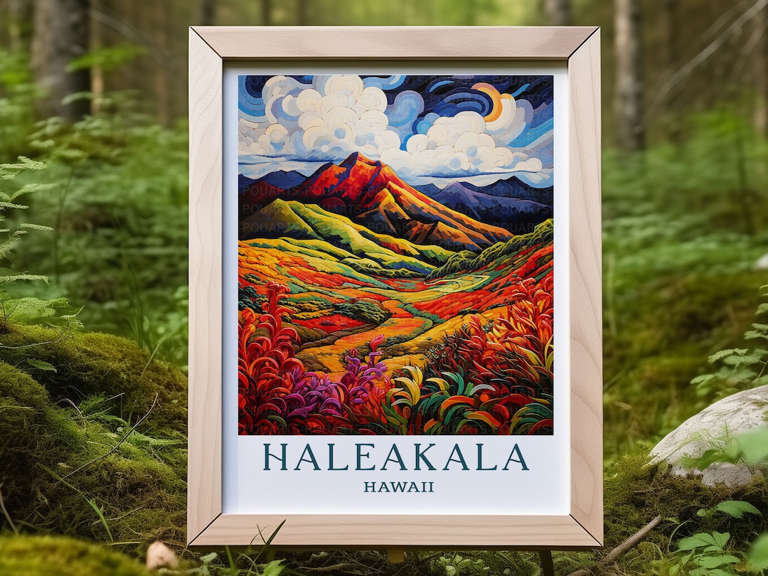 Haleakala Hawaii Travel Poster Immerse Yourself in Masterpiece ...