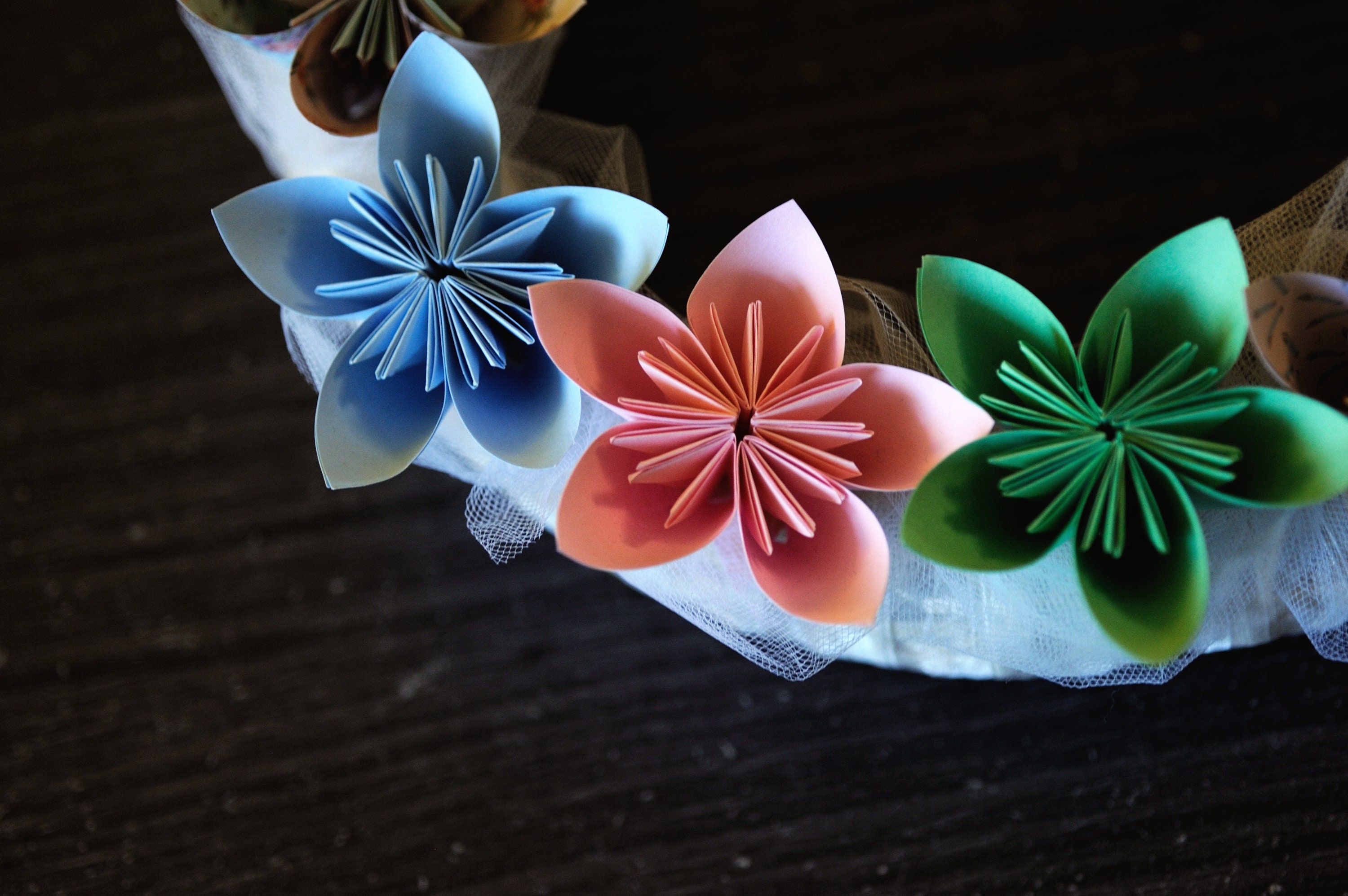 Origami Wedding Centerpiece (boho, Romantic, Flower, Rustic Theme ...