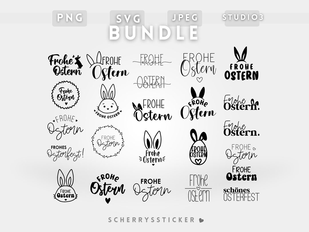 Oster Sprüche Plotterdatei | PNG SVG SILHOUETTE Cricut | Frohe Ostern ...