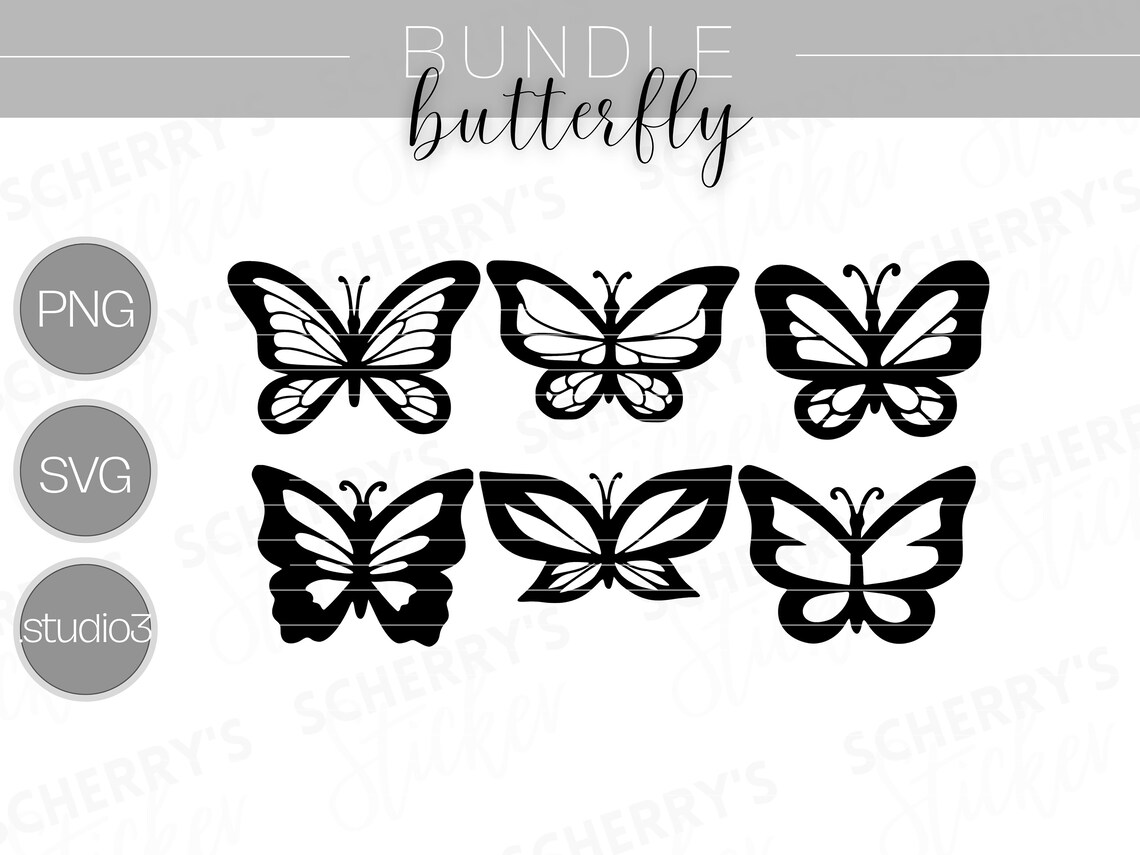Schmetterlinge Plotterdatei PNG SVG SILHOUETTE Cricut - Etsy.de