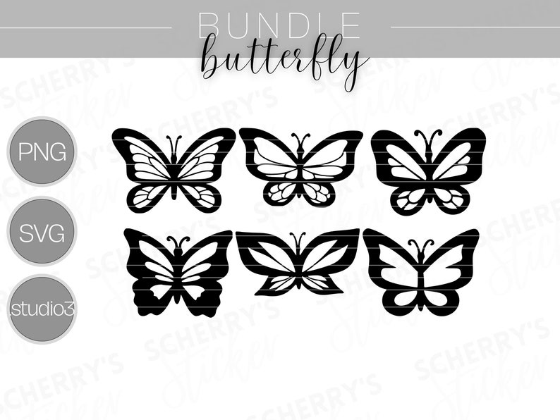 Schmetterlinge Plotterdatei PNG SVG SILHOUETTE Cricut - Etsy.de