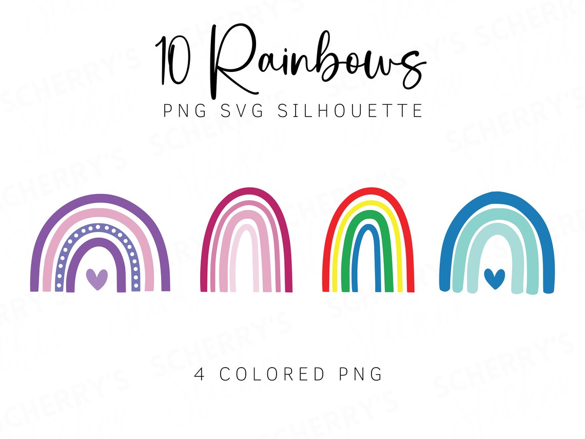 Regenbogen Plotterdatei PNG SVG SILHOUETTE Cricut - Etsy.de