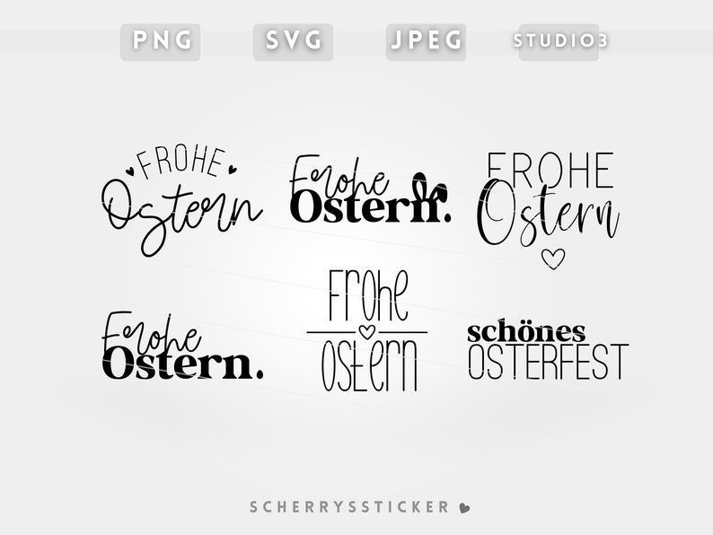 Oster Sprüche Plotterdatei | PNG SVG SILHOUETTE Cricut | Frohe Ostern ...