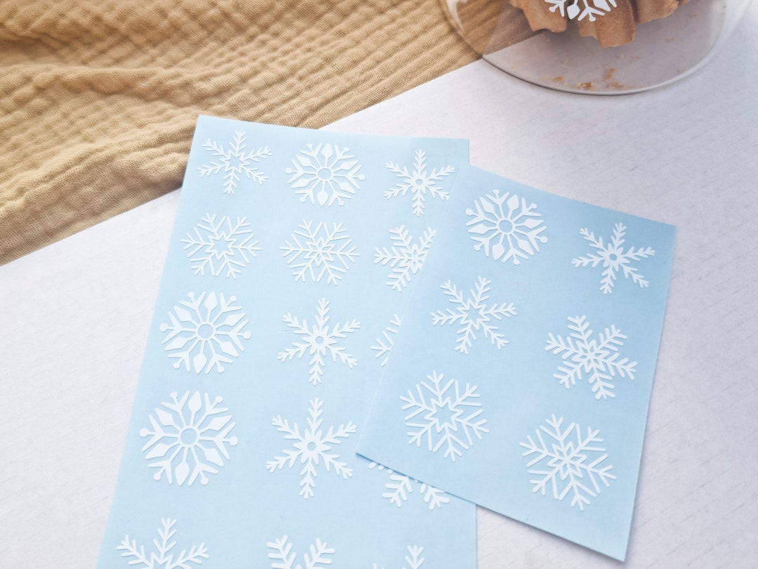 Snowflake Sticker Sheet Set 2cm Christmas Stickers Snow - Etsy