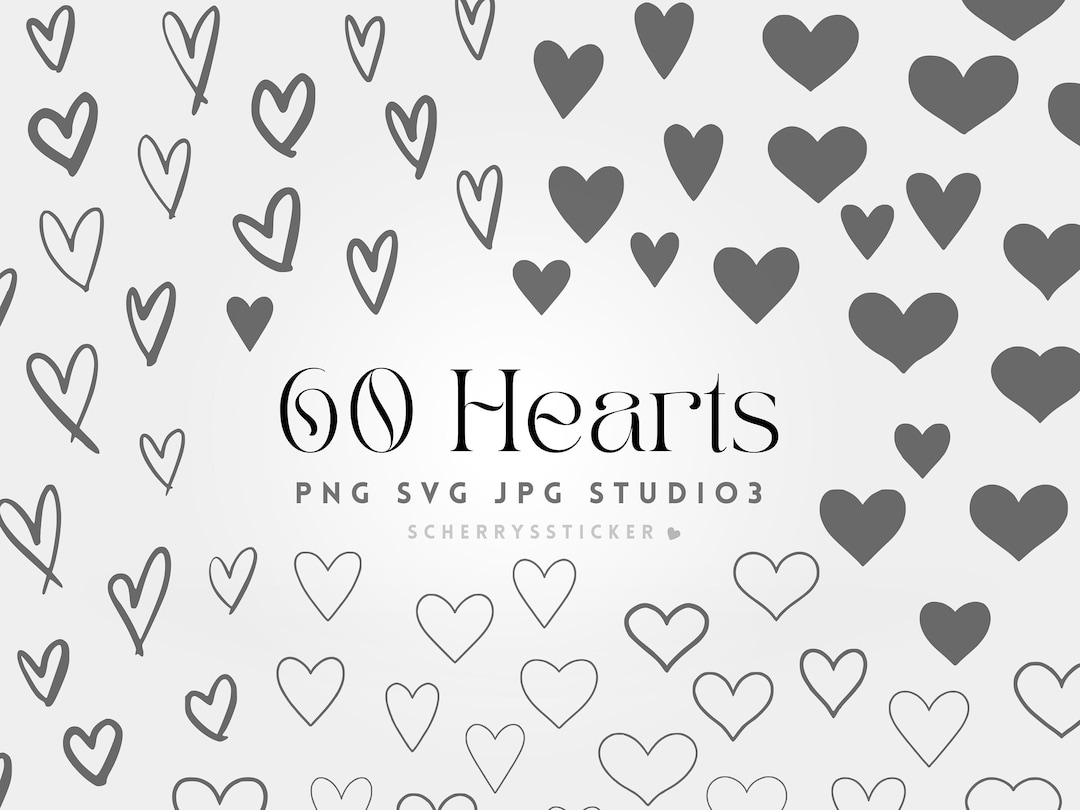 Herz Plotterdatei | PNG SVG SILHOUETTE Cricut | Herzen liebe Valentinstag | Datei Download - Etsy.de