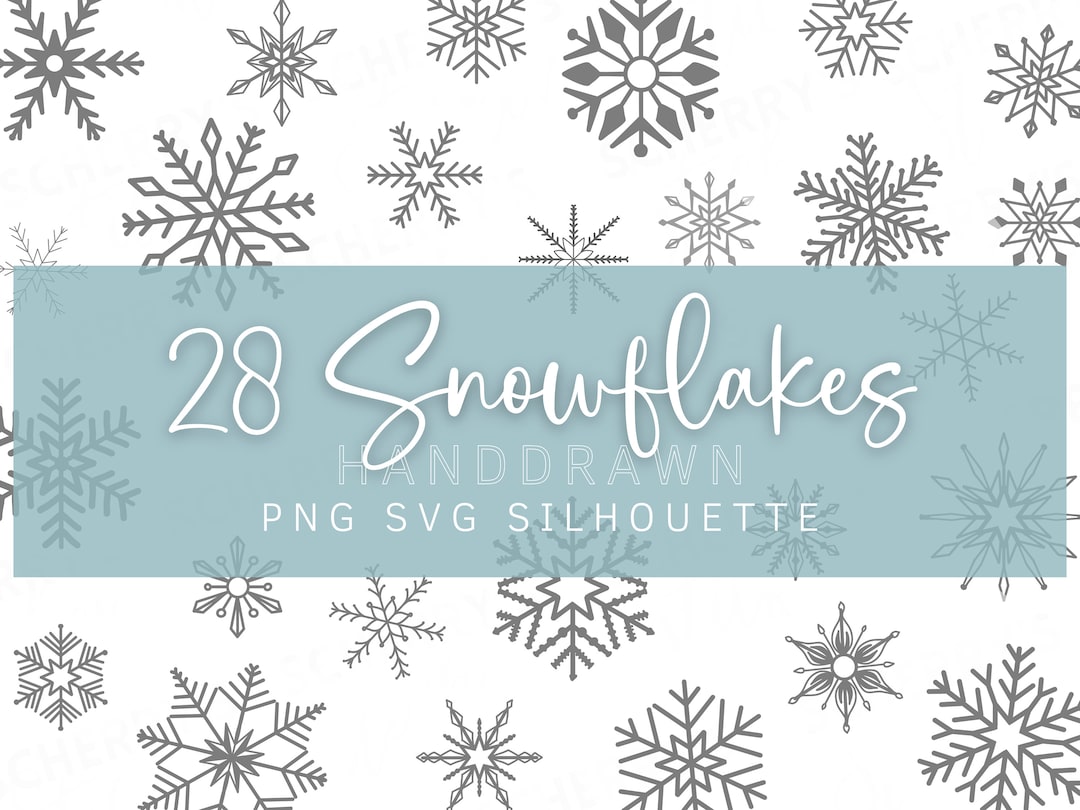 Schneeflocken Plotterdatei | PNG SVG SILHOUETTE Cricut | Clipart | Datei Download studio3 - Etsy.de