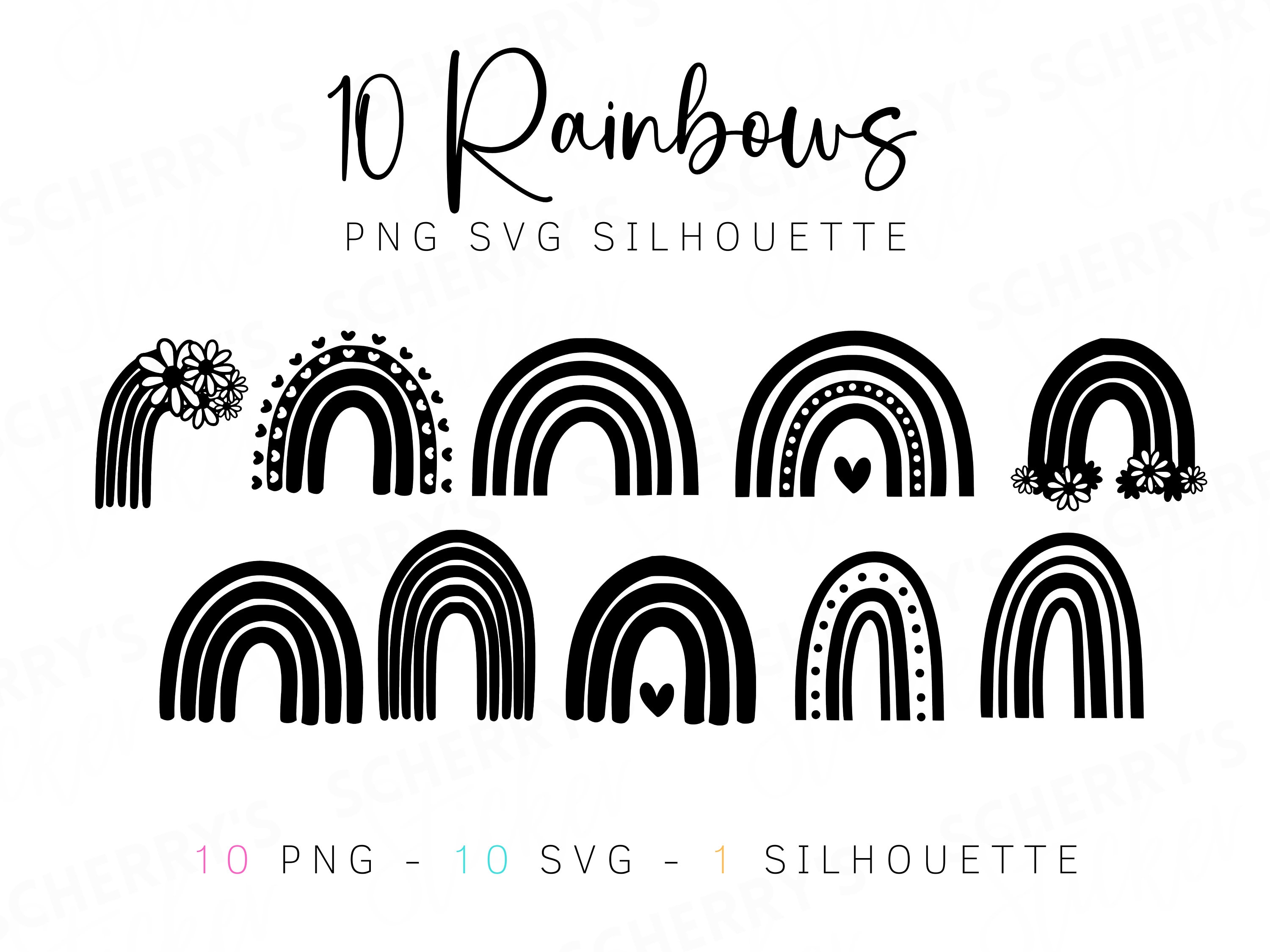 Regenbogen Plotterdatei PNG SVG SILHOUETTE Cricut - Etsy Schweiz
