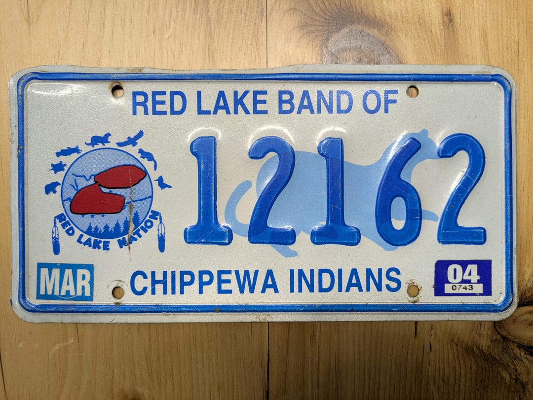 Red Lake Band of Chippewa Indians License Plate - Marten - Etsy