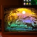 African Landscape Paper Cut Light Box, 3D Papercut Light Box, Shadow ...