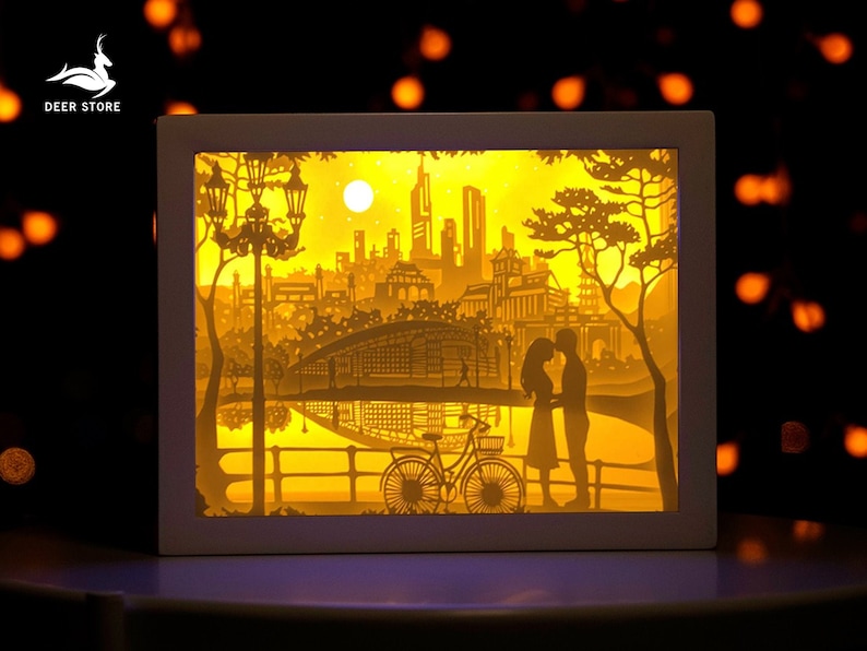 Valentine 3D Shadow Box. Custom Night Light Valentine's Day Gift for ...