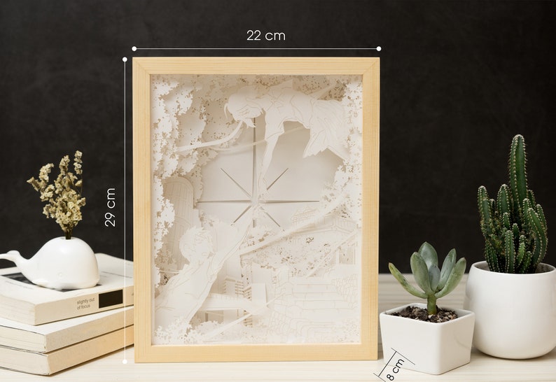 Anime Paper Cut Light Box (led RBG and Controller), 3D Shadow Box With ...