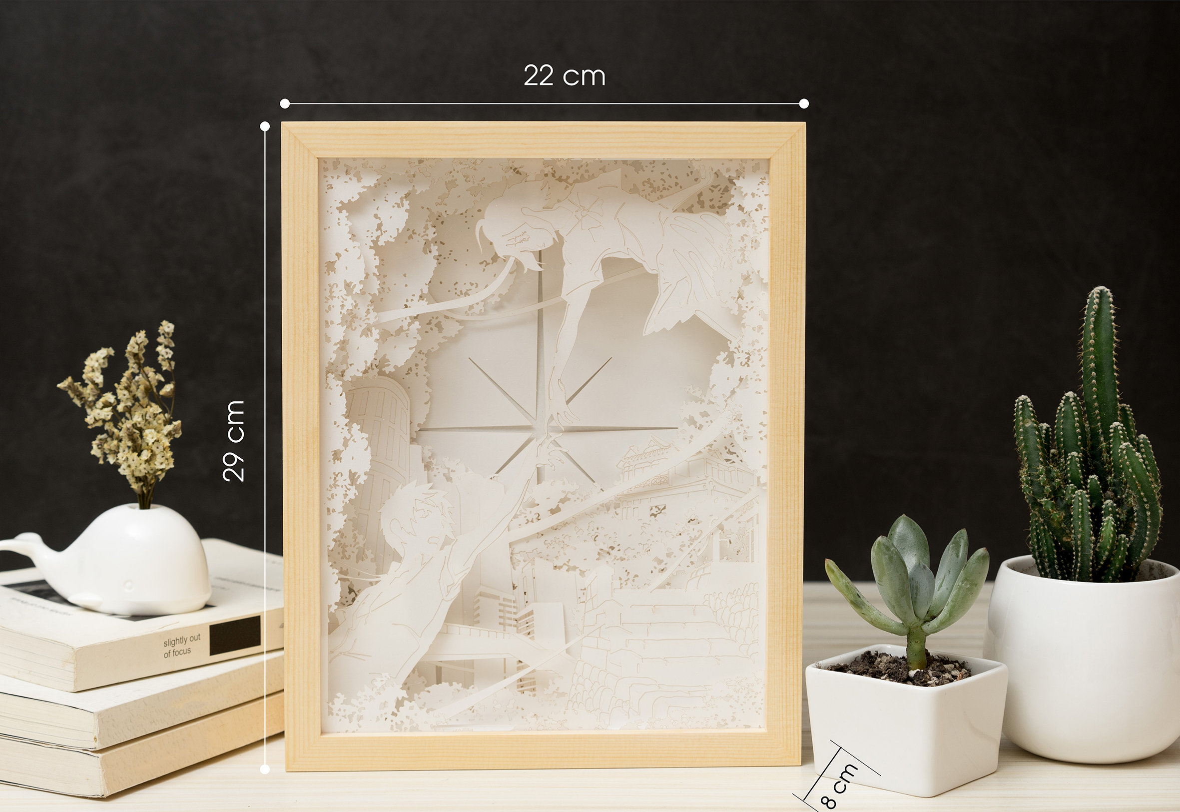 Anime Paper Cut Light Box (led RBG and Controller), 3D Shadow Box With ...