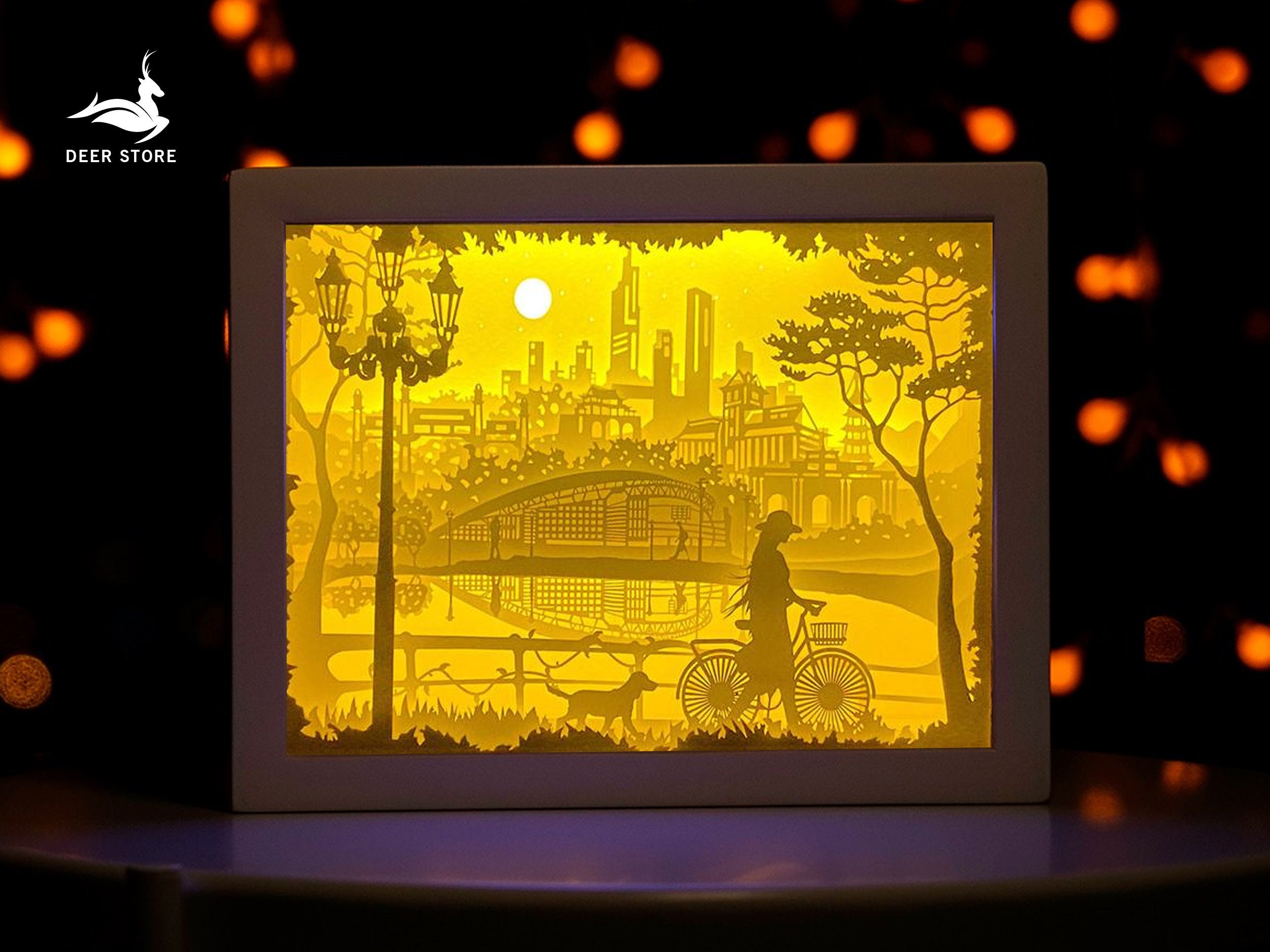 Paper Cut Light Box, 3D Shadow Box With Laser Cut. Custom Night Light ...