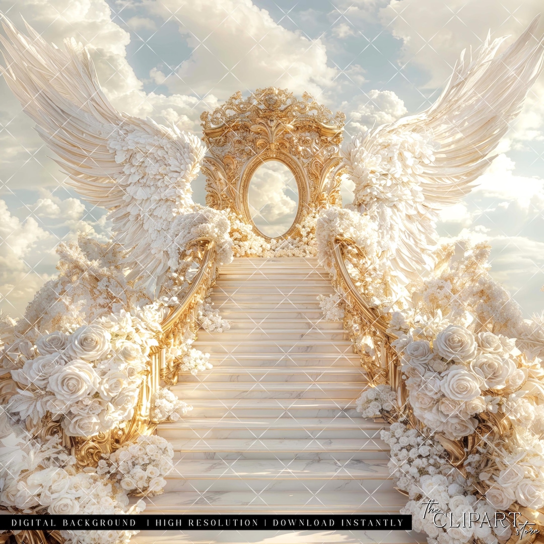 Floral Heaven Gold Background in Loving Memory Memorial Background ...