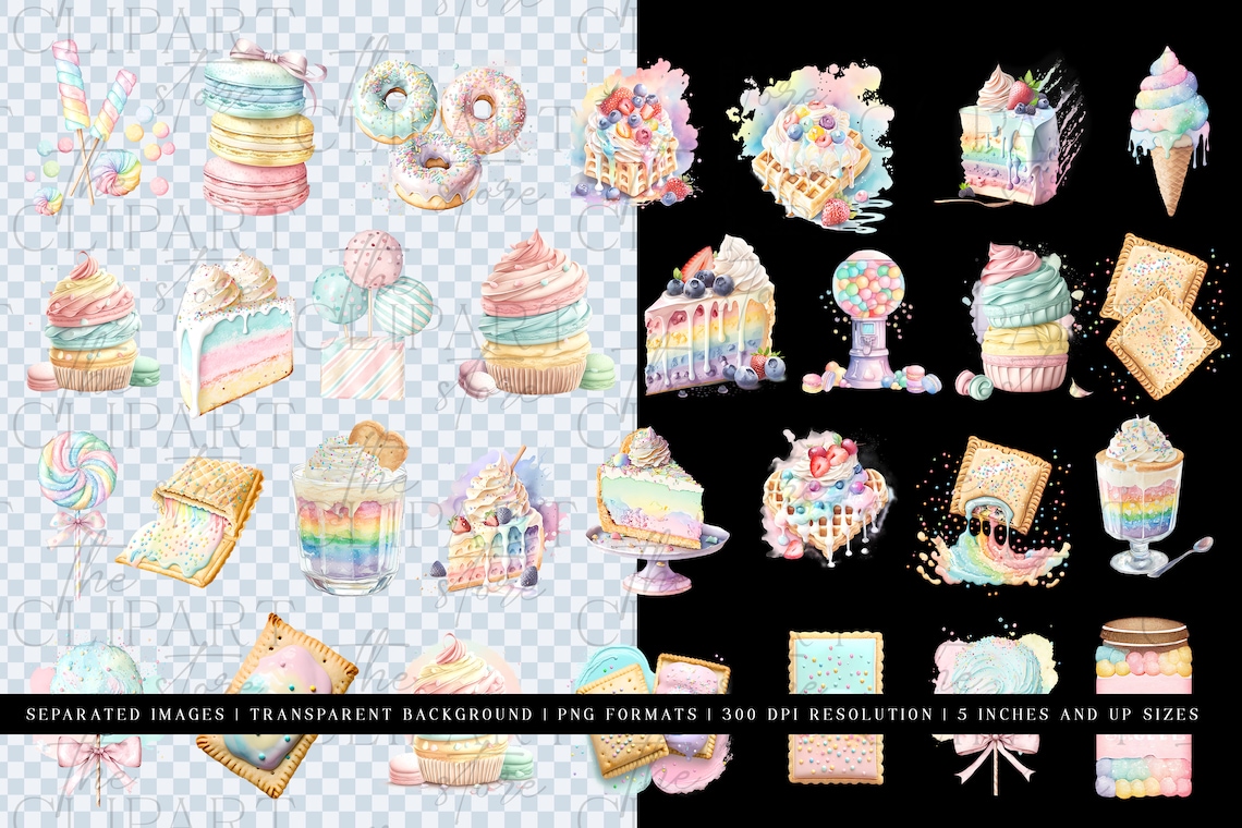 Treat Yo'self A Delicious Clipart Collection | Candy, Sweets Cake ...