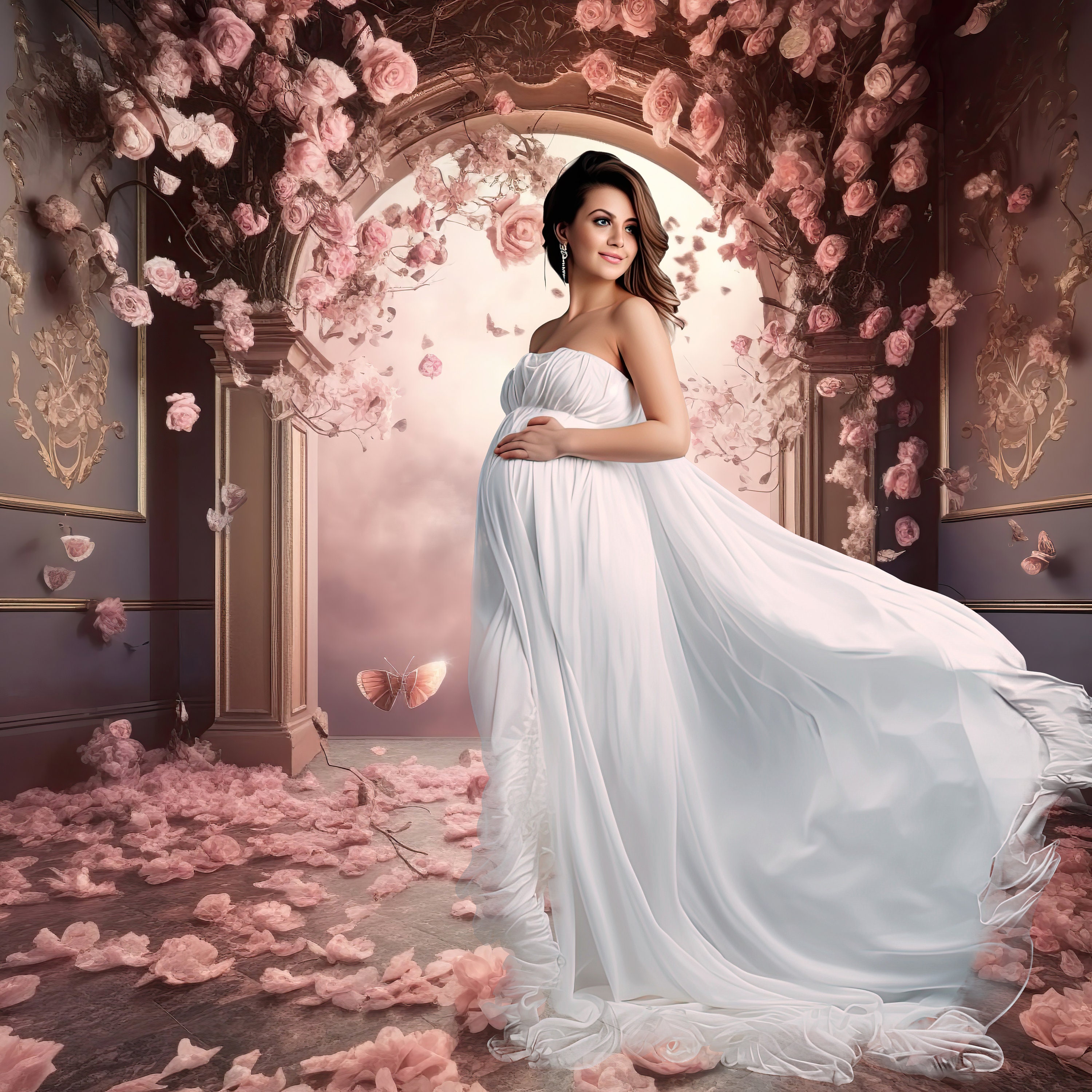 18 Digital Backdrops Pink Floral Rooms Maternity (Instant Download) - Etsy