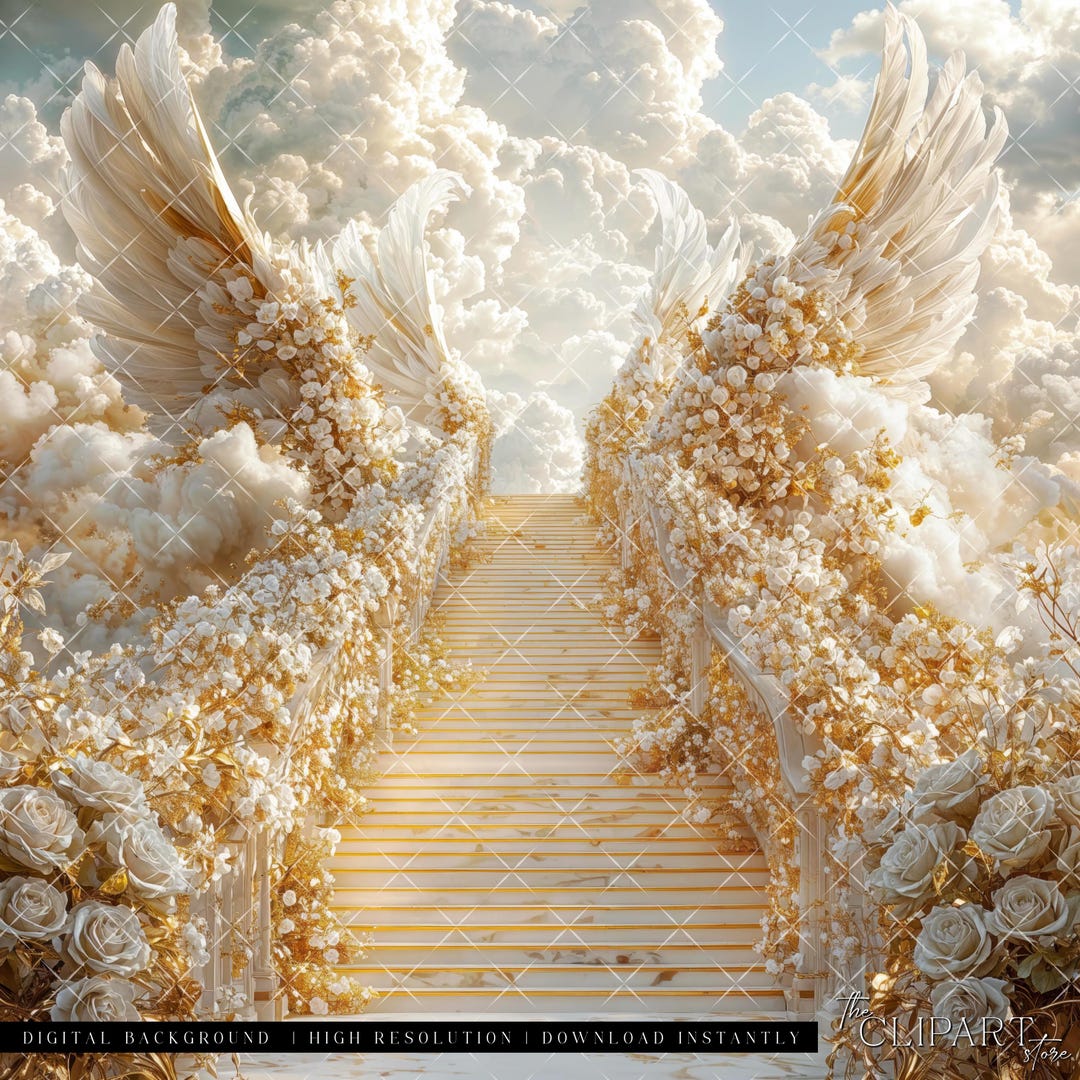 Floral Heaven Gold Background in Loving Memory Memorial Background ...