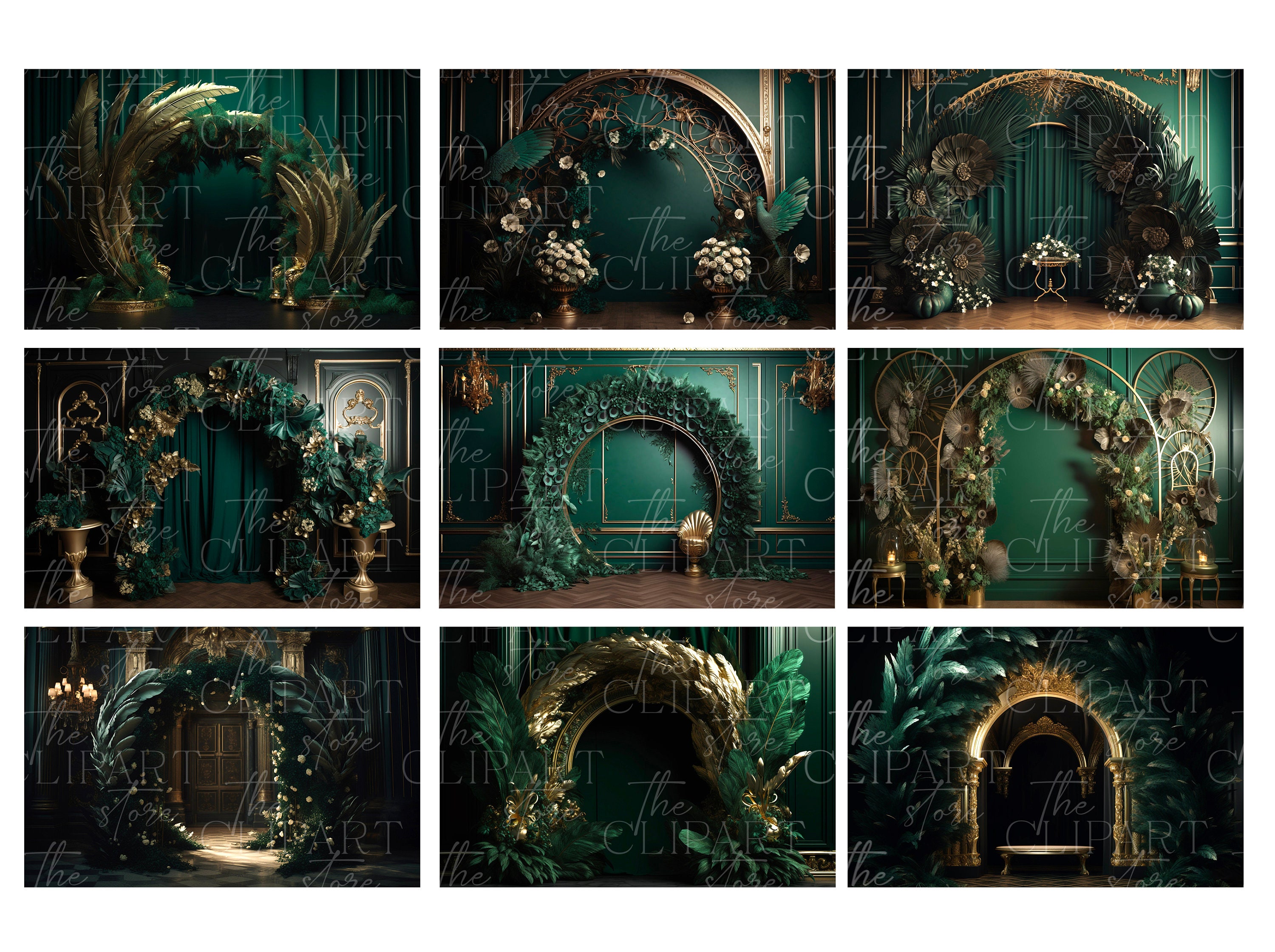 25 Digital Backdrops, Feathering Garden, Maternity Backdrop Overlays ...