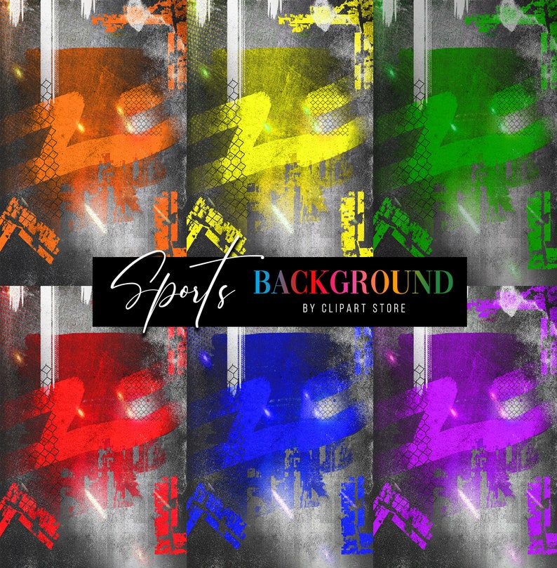 Dynamic Sports Background Concrete Color Poster Various Sports Colorful ...