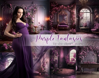 Purple Curtain Digital Backdrops, Maternity Backdrop Overlays ...