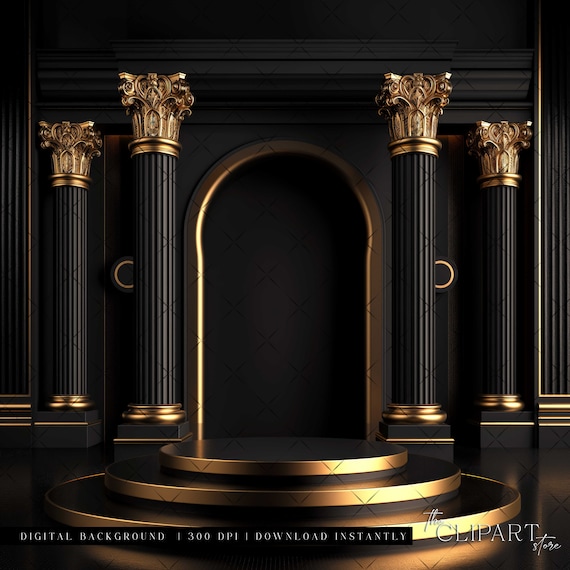 Elegant Backdrops For Photography Elegant White & Gold Digital