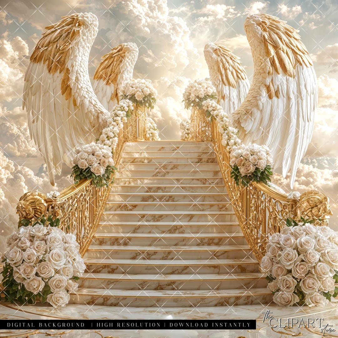 Floral Heaven Gold Background in Loving Memory Memorial Background ...