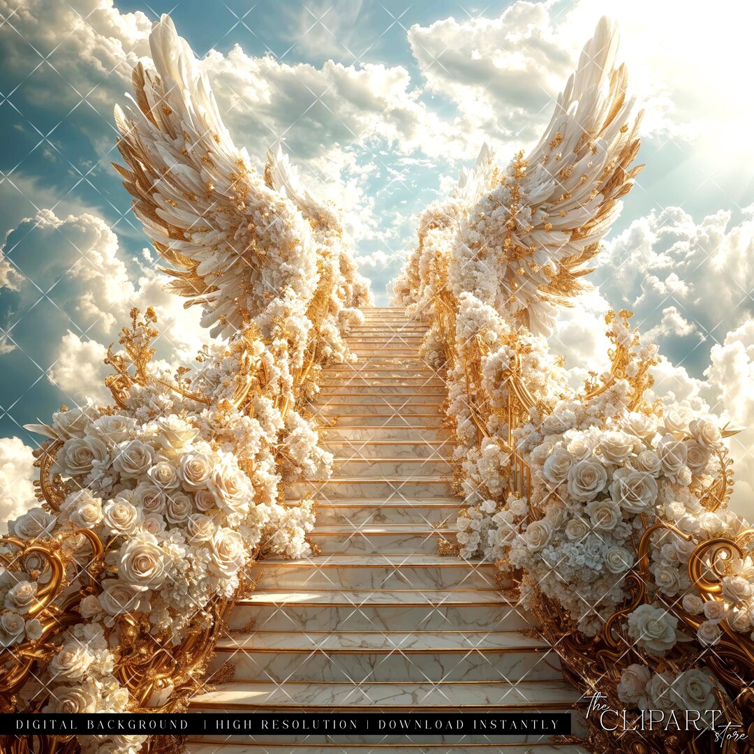 Floral Heaven Gold Background in Loving Memory Memorial Background ...