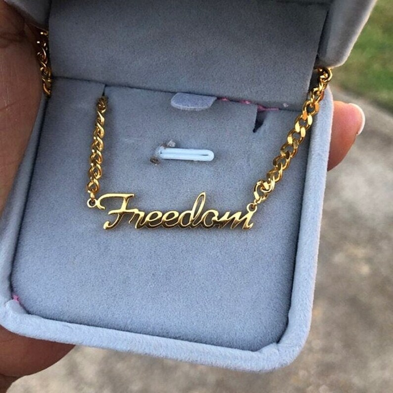 THICK CURB CHAIN Name Necklace Gold Curb Silver Curbchain - Etsy
