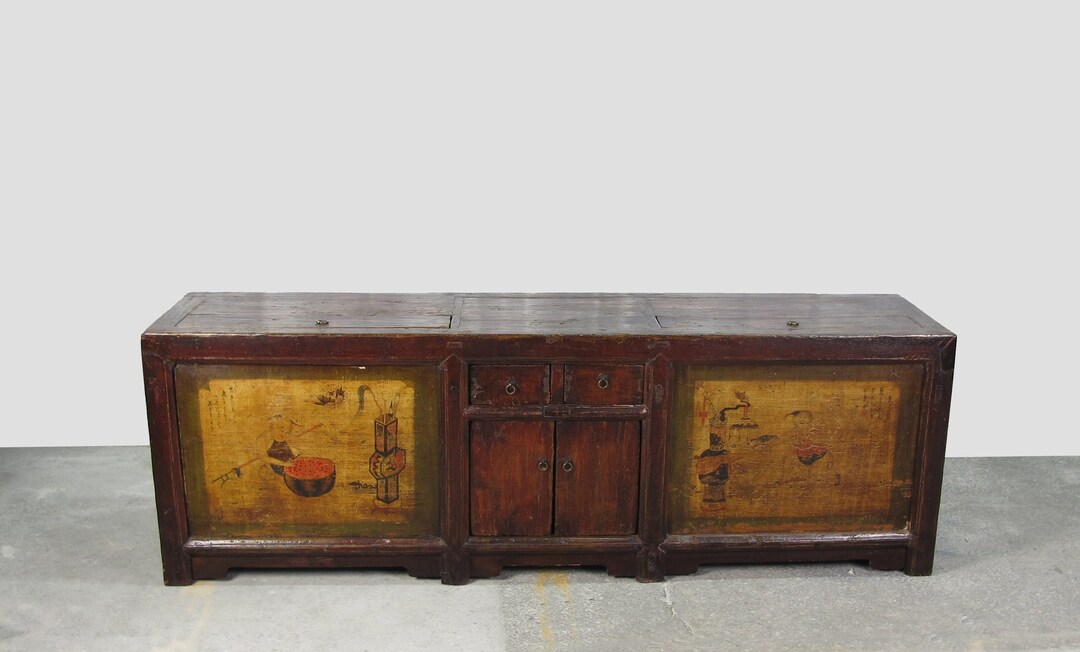 Hand Painted Antique Chinese Storage Cabinet - Etsy