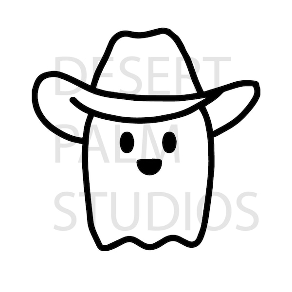 Halloween Cowboy Ghost Svg - Etsy