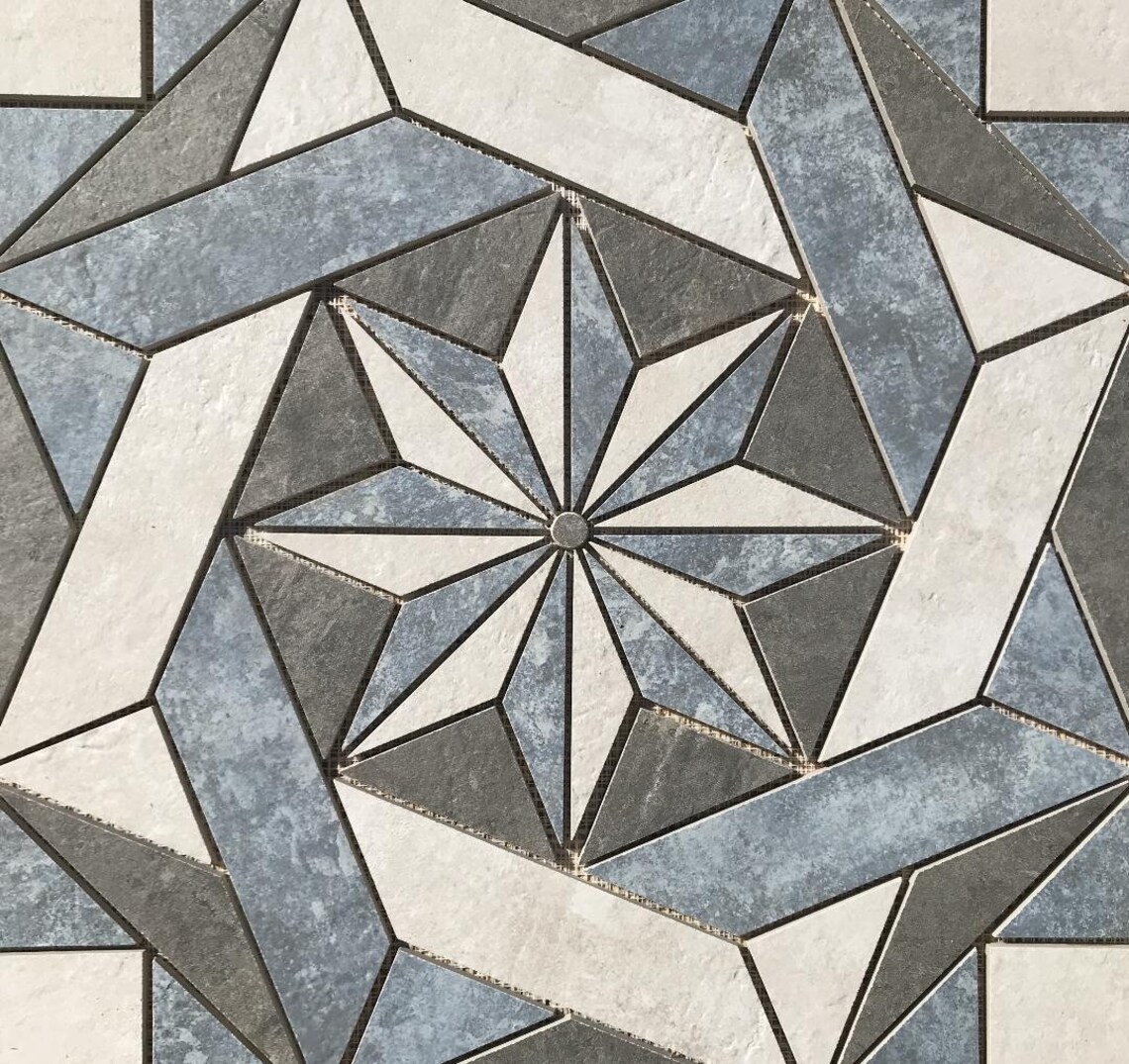 32 x 32 Tile Medallion Deco Mosaic Accent Happy | Etsy