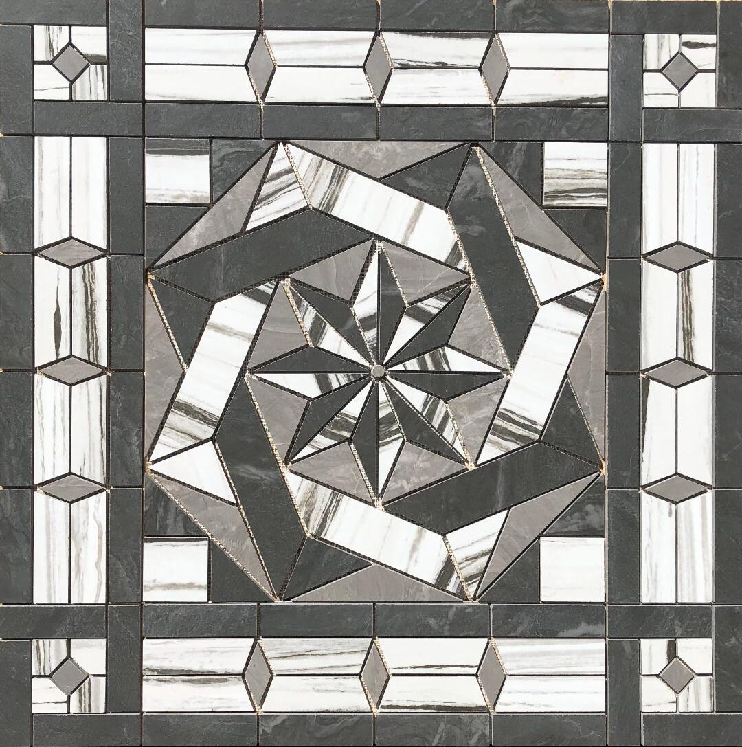 36" X 36" Tile Medallion Mosaic - Daltile Vertuo Tile Series - Etsy