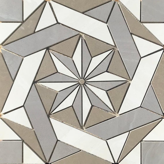 22 1/4 X 22 1/4 Tile Medallion Mural Mohawk Tile - Etsy